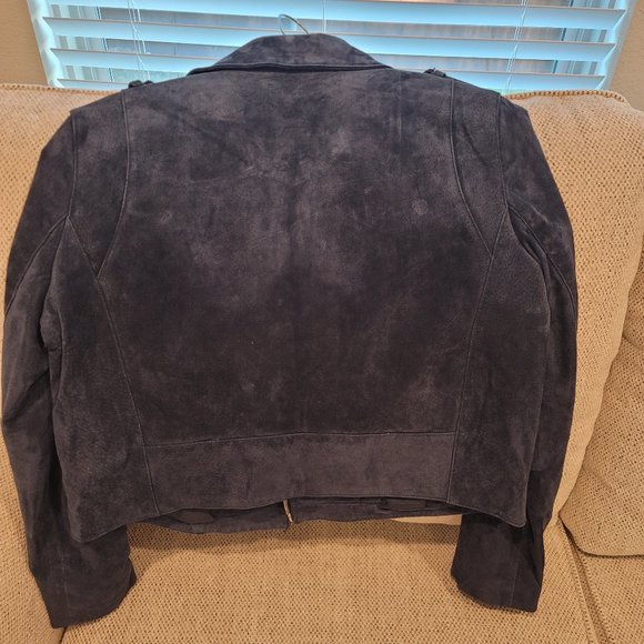 Mango | Jackets & Coats | New Mango Navy Blue Suede Jacket | Poshmark